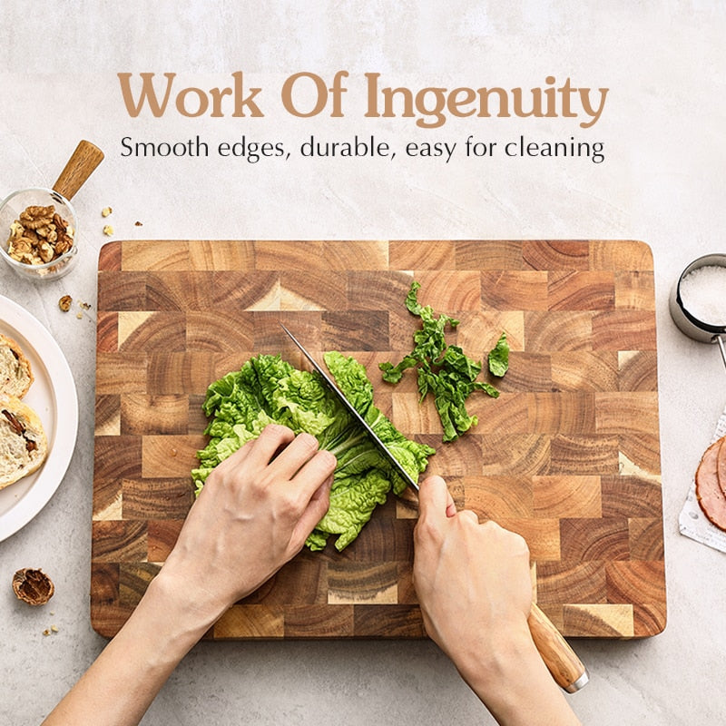 Acacia Wood Cutting Board Kitchen Wooden Chopping Blocks Kitchen Tools ...