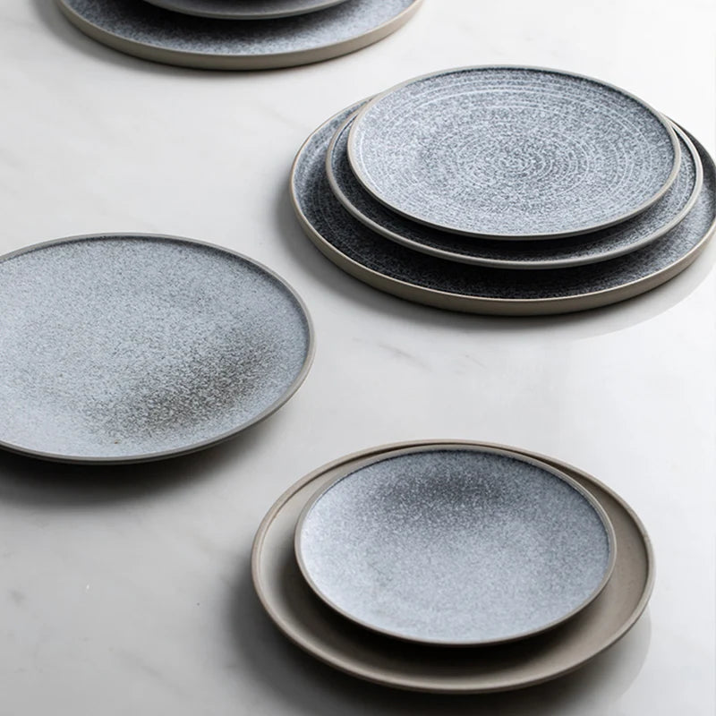 Ceramic Dinner Plate Sallow Salad Bowl Tableware Kitchen Dinner Plate ...