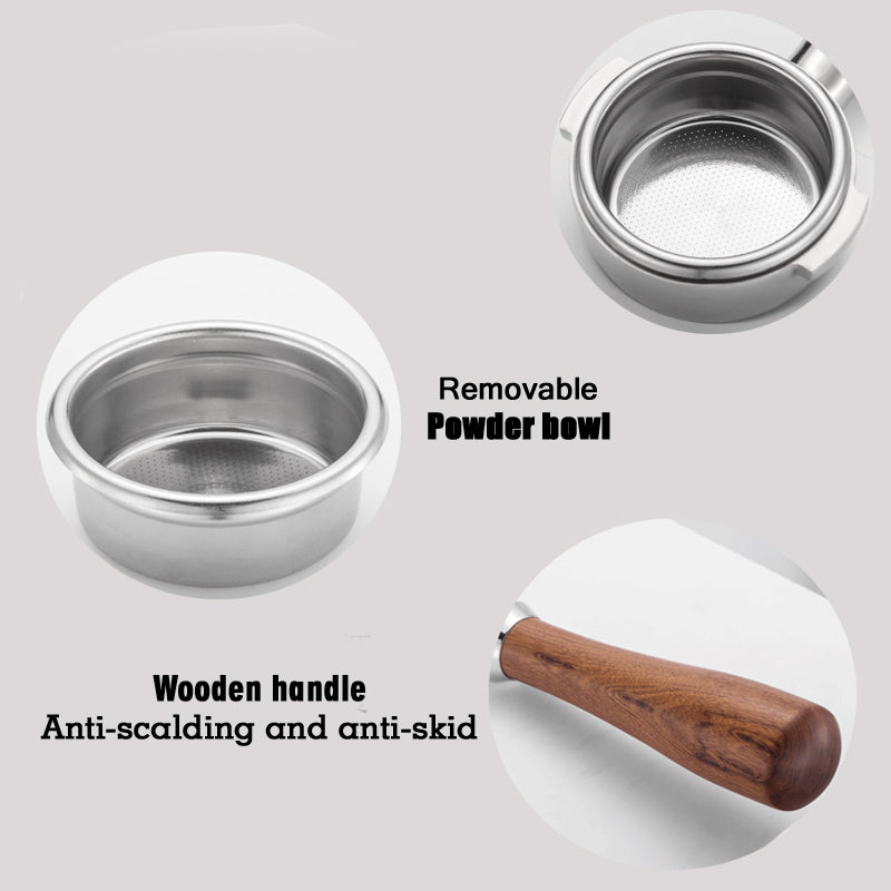 Coffee Bottomless Portafilter Group-head Coffee Machine Wooden Handle ...