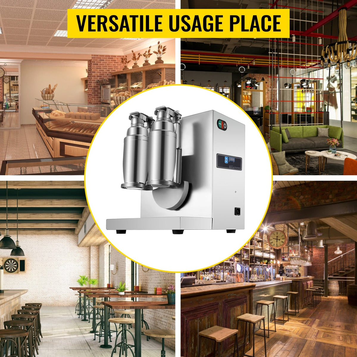 Commercial Milk Tea Shaking Machine Double Cup Beverage Processors ...
