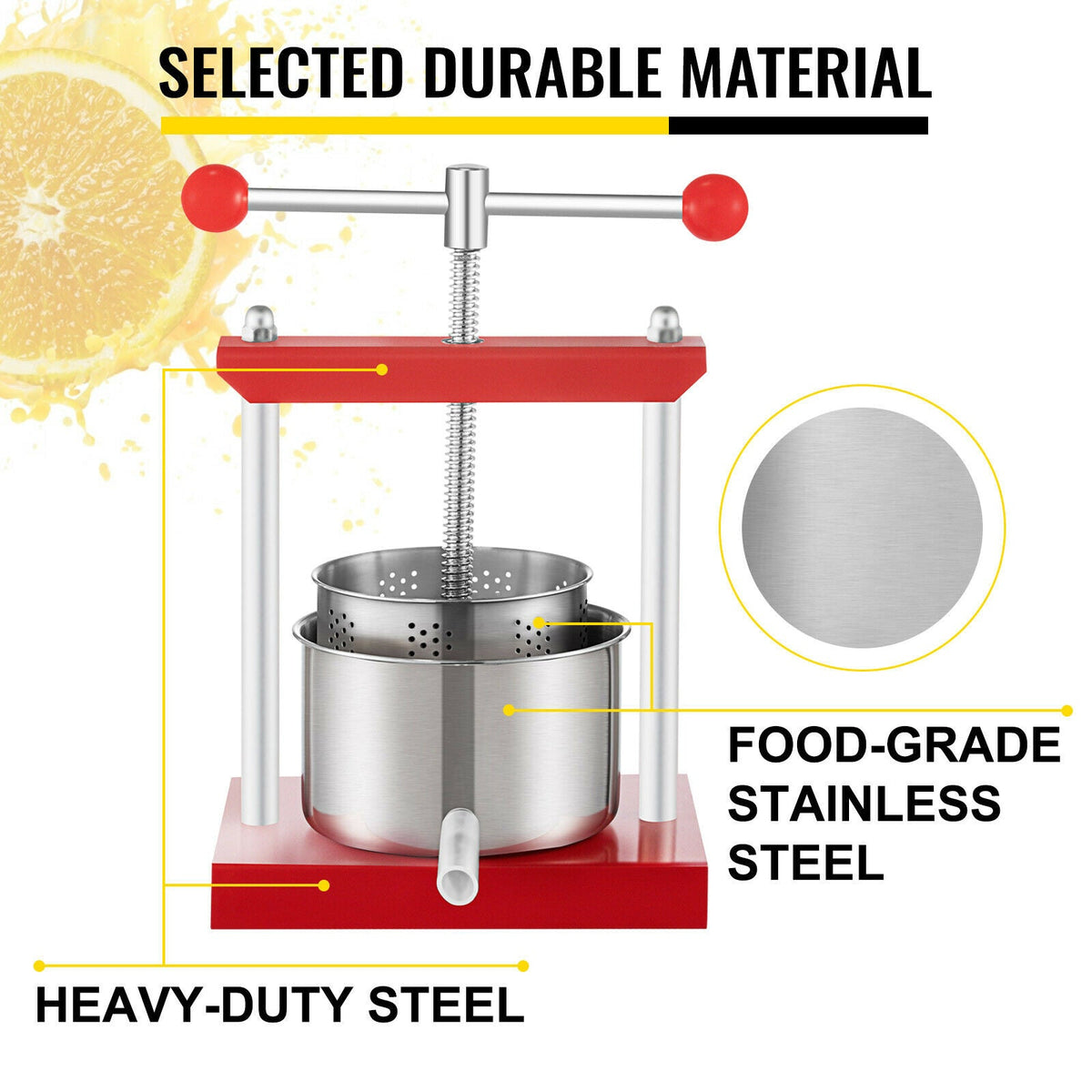 Commercial Stainless Steel Manual Squeezer Juicer Extractor Machine ...