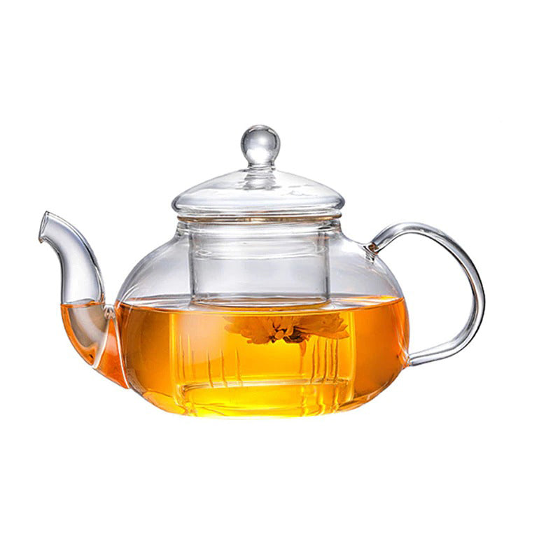 Glass Tea Set Heat Resistant Glass Tea Infuser Pot Double Wall Glass ...