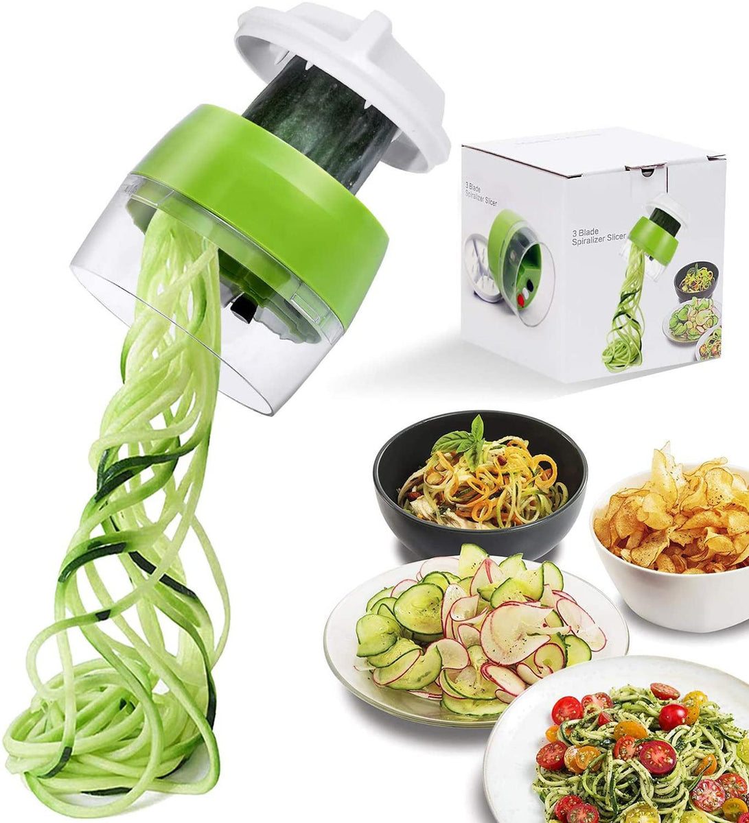 Handheld Spiralizer Slicer 4 in 1 Adjustable Spiral Grater Cutter ...