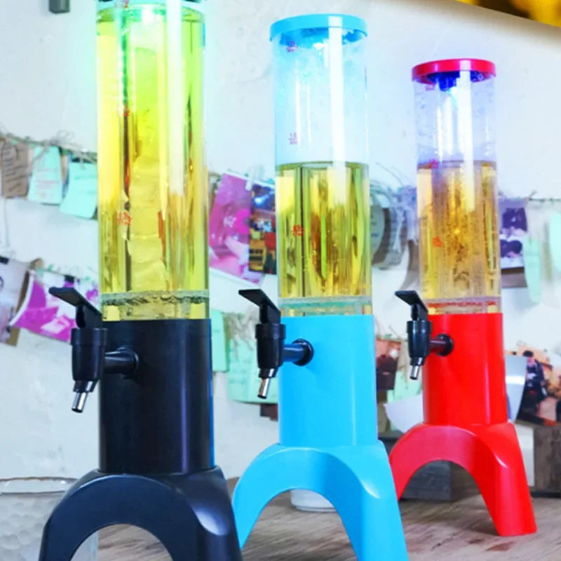 Luminous Beer Tower Drink Dispenser Beer Barrel Mimosa Tower with Ligh ...