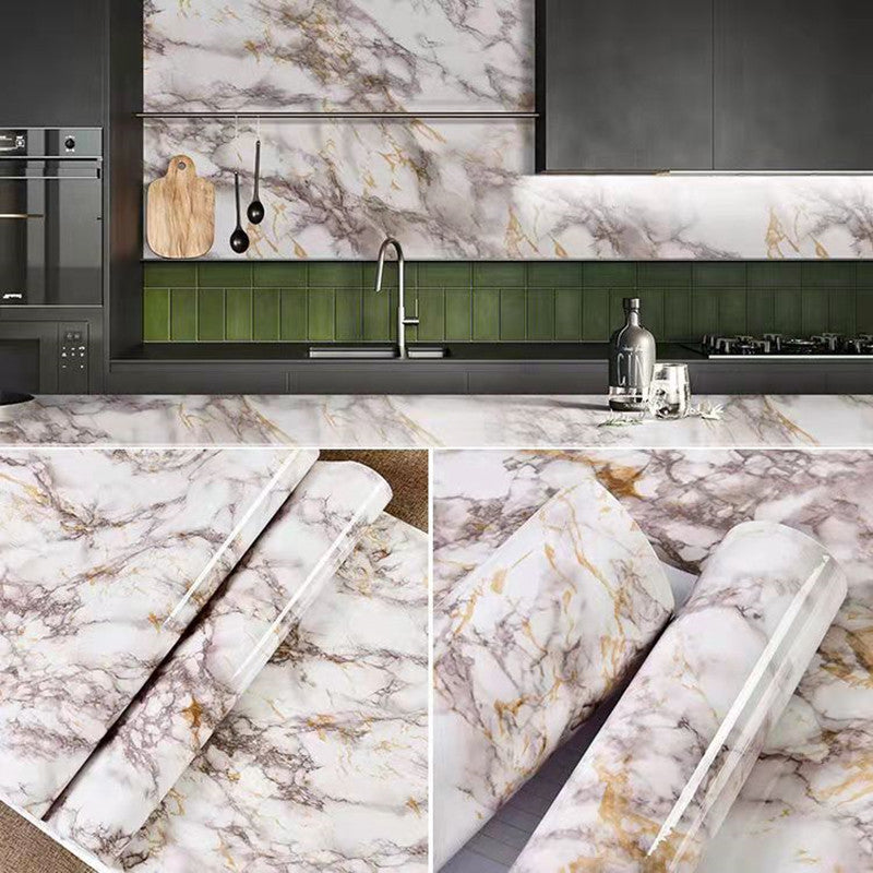 Marble Vinyl Wallpaper for Walls In Rolls Waterproof Wall Stickers ...