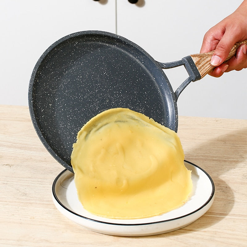 Medical Stone Frying Pan Non-stick Cast Iron Pancake Pan Omelet Pot ...