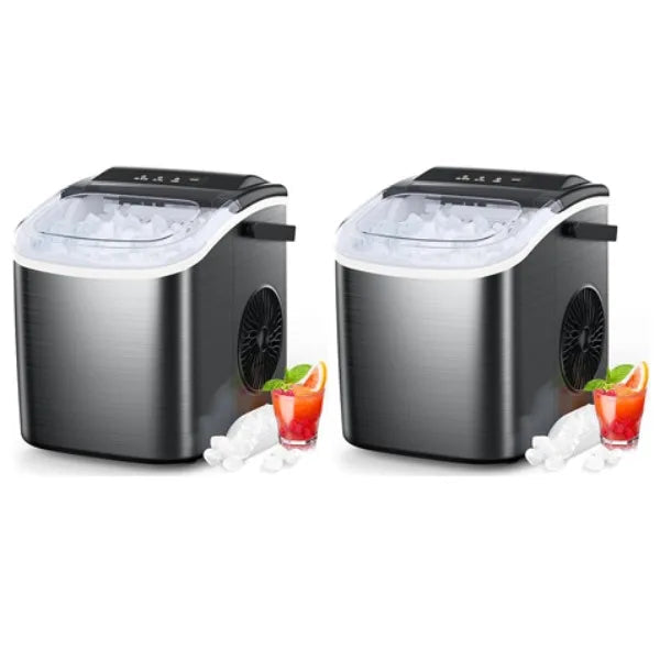 Nugget Ice Maker Countertop Chewable Pebble Ice Cubes Maker Machine ...