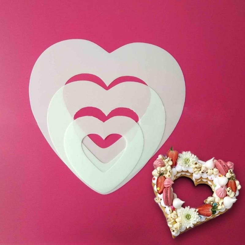 Safe Cooking Tool Stencil For Cake Decorating, Heart Shape Cake Templa ...