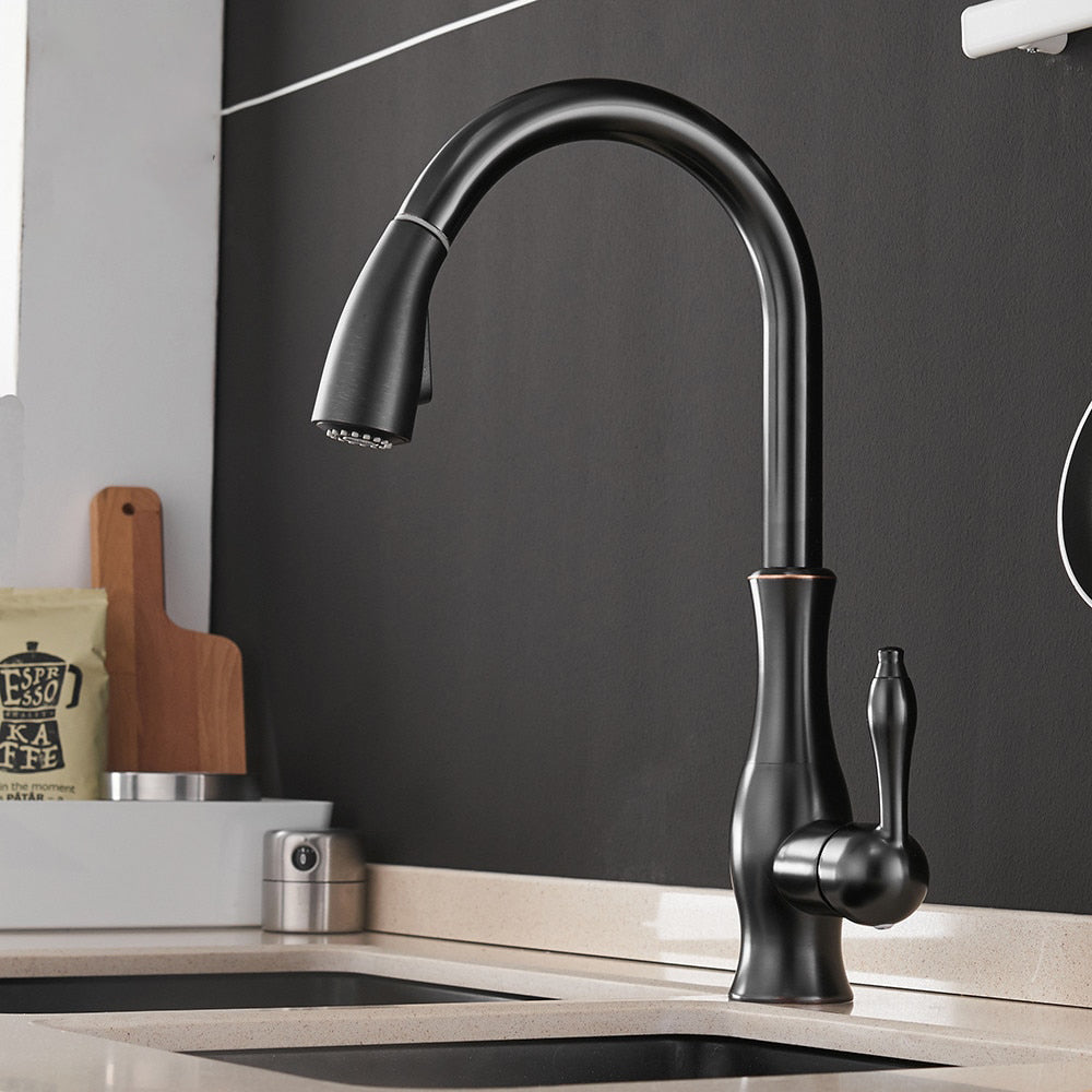 Single Handle Pull Out Kitchen Tap Single Hole Handle Water Tap ...