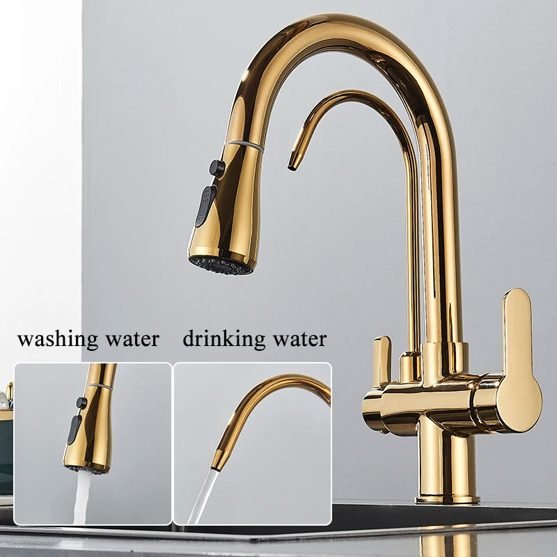 Smart Sensor Pure Water Kitchen Faucet 2 Model Spout Taps Deck Mount ...