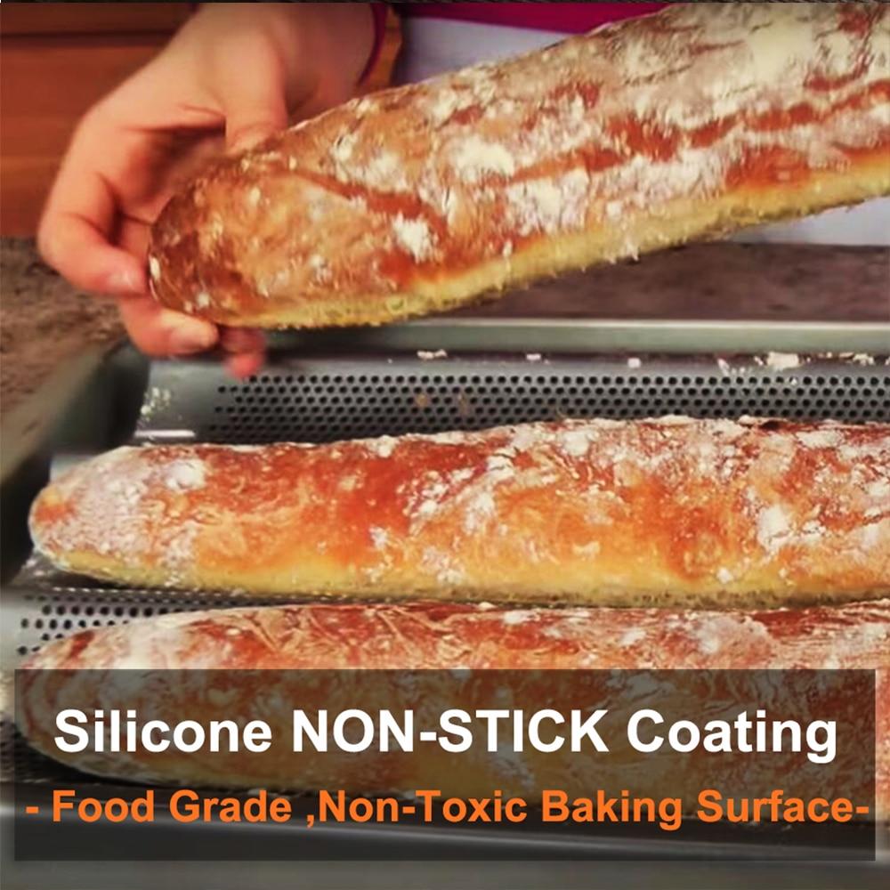 Stainless Steel Baguette Or French Bread Pan With Grooves – Kitchen Groups