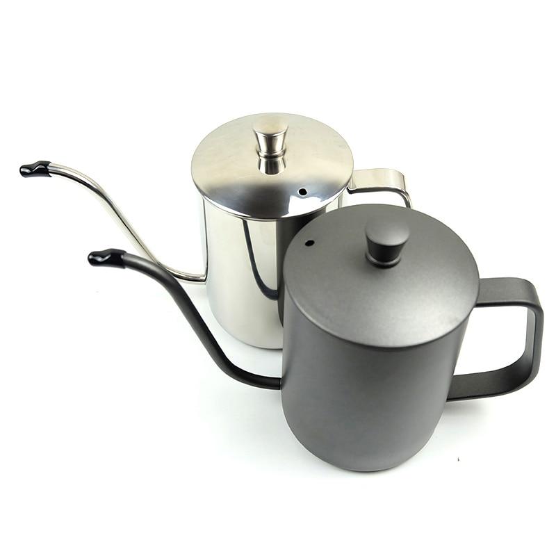 Stainless Steel Coffee Or Long Spout Tea Kettle Narrow Gooseneck Spout ...