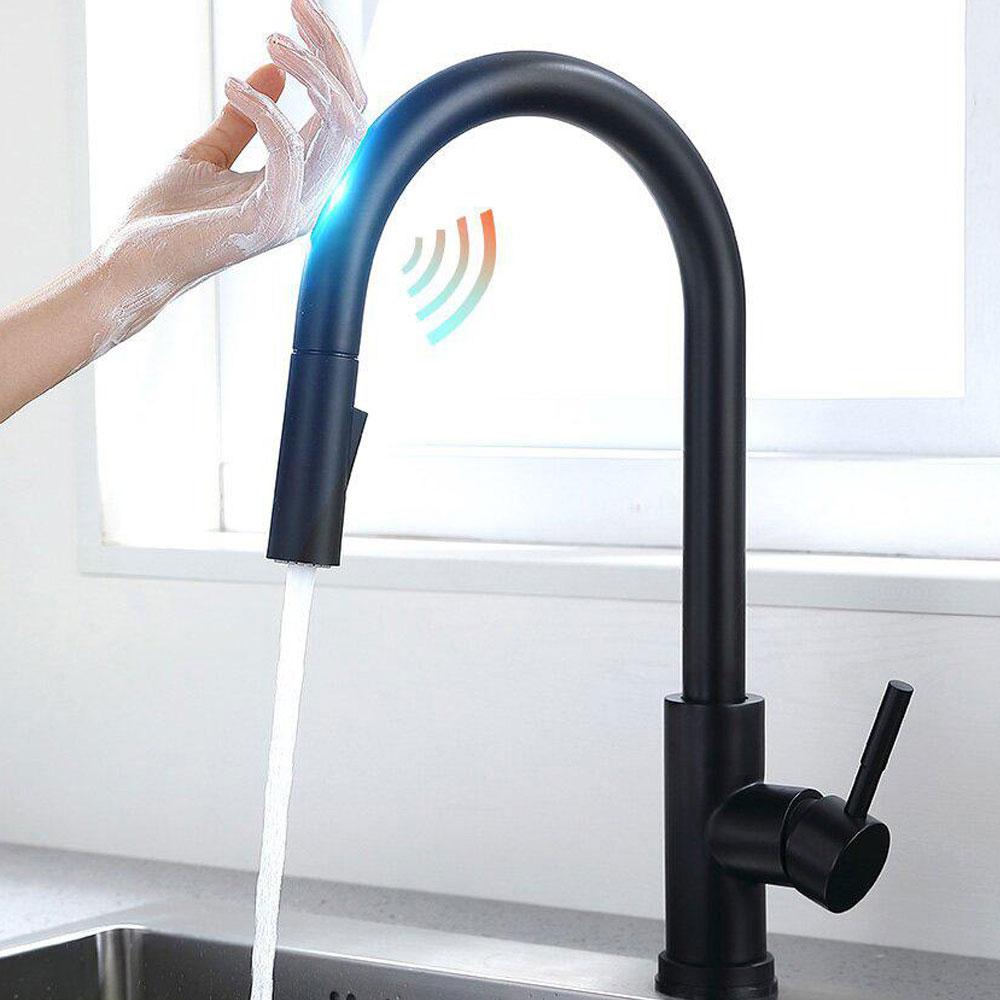 Stainless Steel Sensor Kitchen Water Tap, A Smart Touch Kitchen Faucet ...