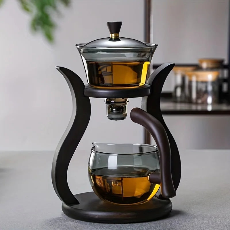 Tea Set Semi-Automatic Teapot with Infuser Magnetic Switch Glassware ...